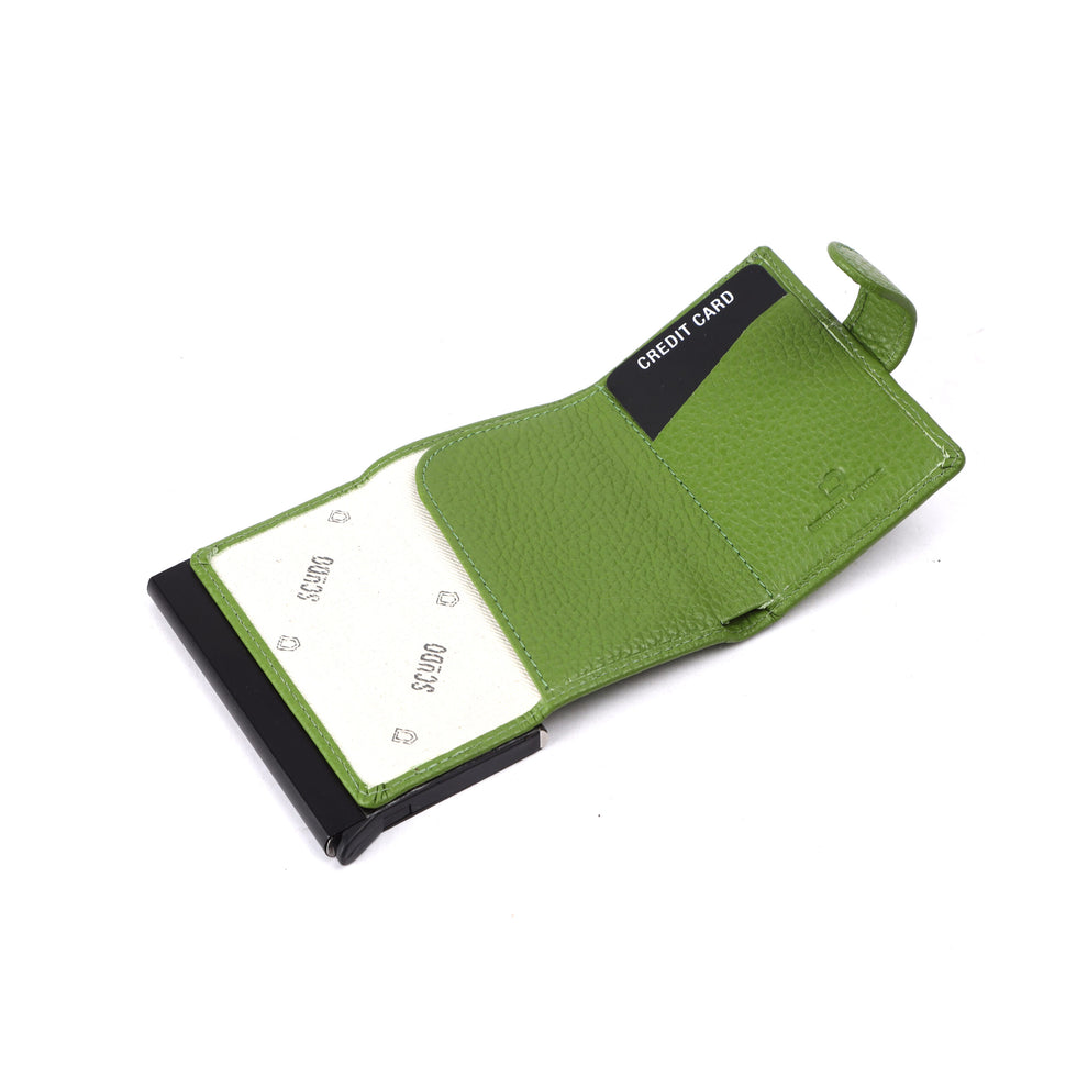 Slim Vivid Green Wallet - RFID Protected Leather – Scudo